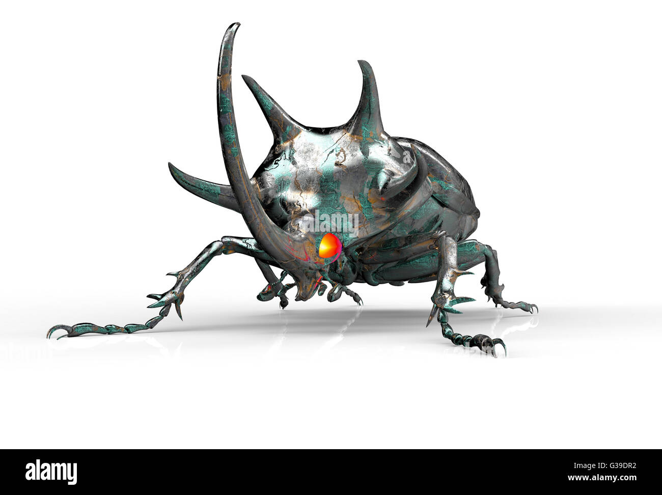 digital safety concept electronic computer bug isolated, 3D ...