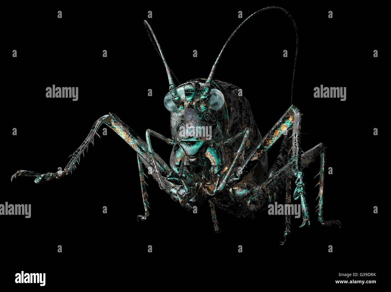 digital safety concept electronic computer bug isolated, 3D ...