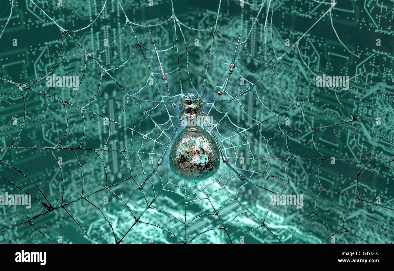 digital safety concept computer bug in electronic environment, 3D ...