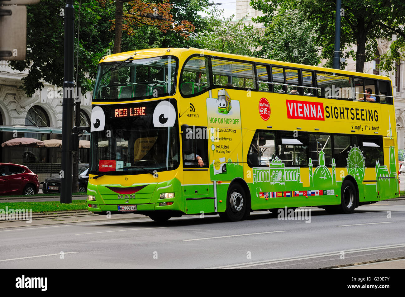 A tourist tour bus in Vienna Stock Photo - Alamy