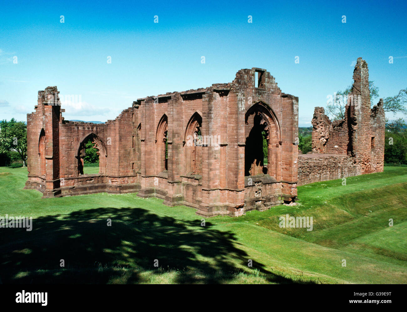 View NW of Lincluden Collegiate Church, Dumfries, founded 1389 by ...