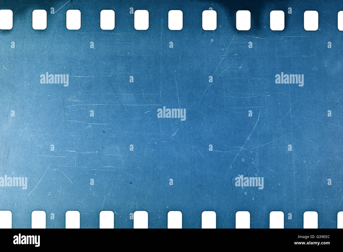 Blank scratched noisy blue film strip texture background Stock Photo ...