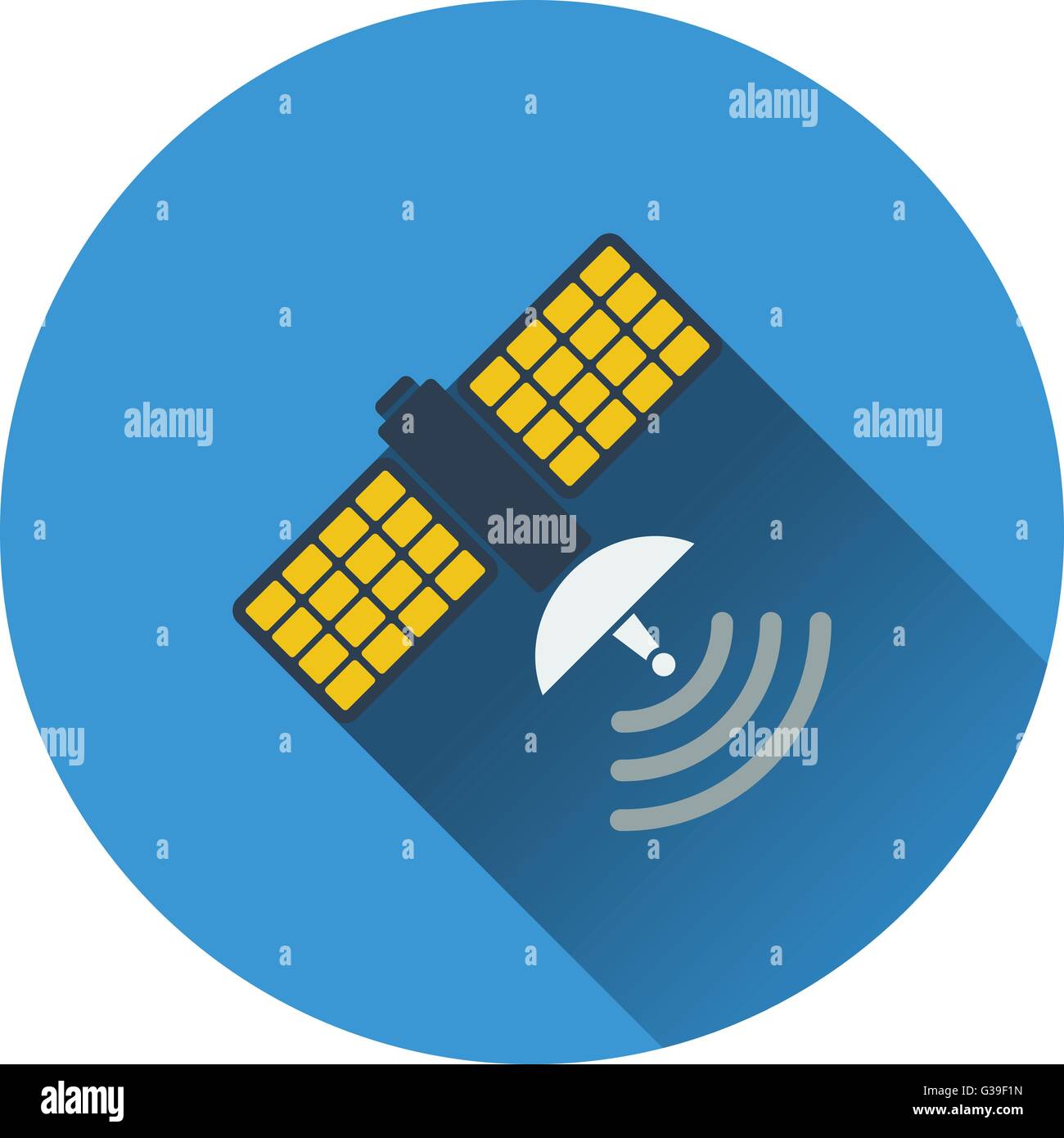 Satellite icon. Flat design. Vector illustration Stock Vector Image ...