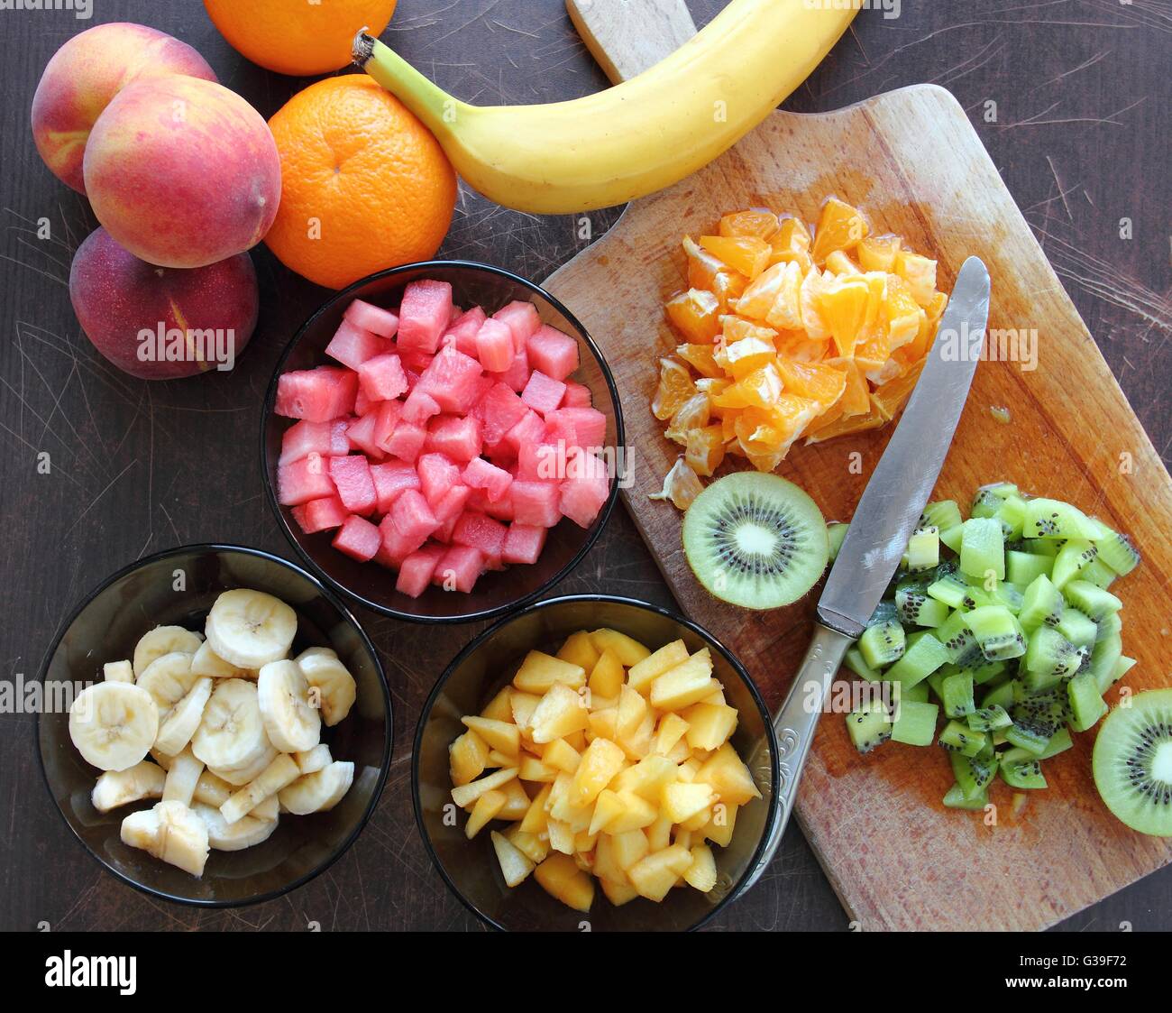Cutting fresh watermelon hi-res stock photography and images - Alamy