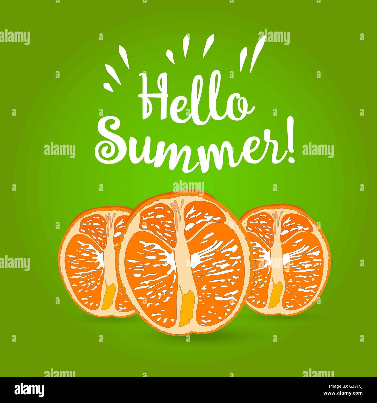 Hello Summer orange Stock Vector Image & Art - Alamy