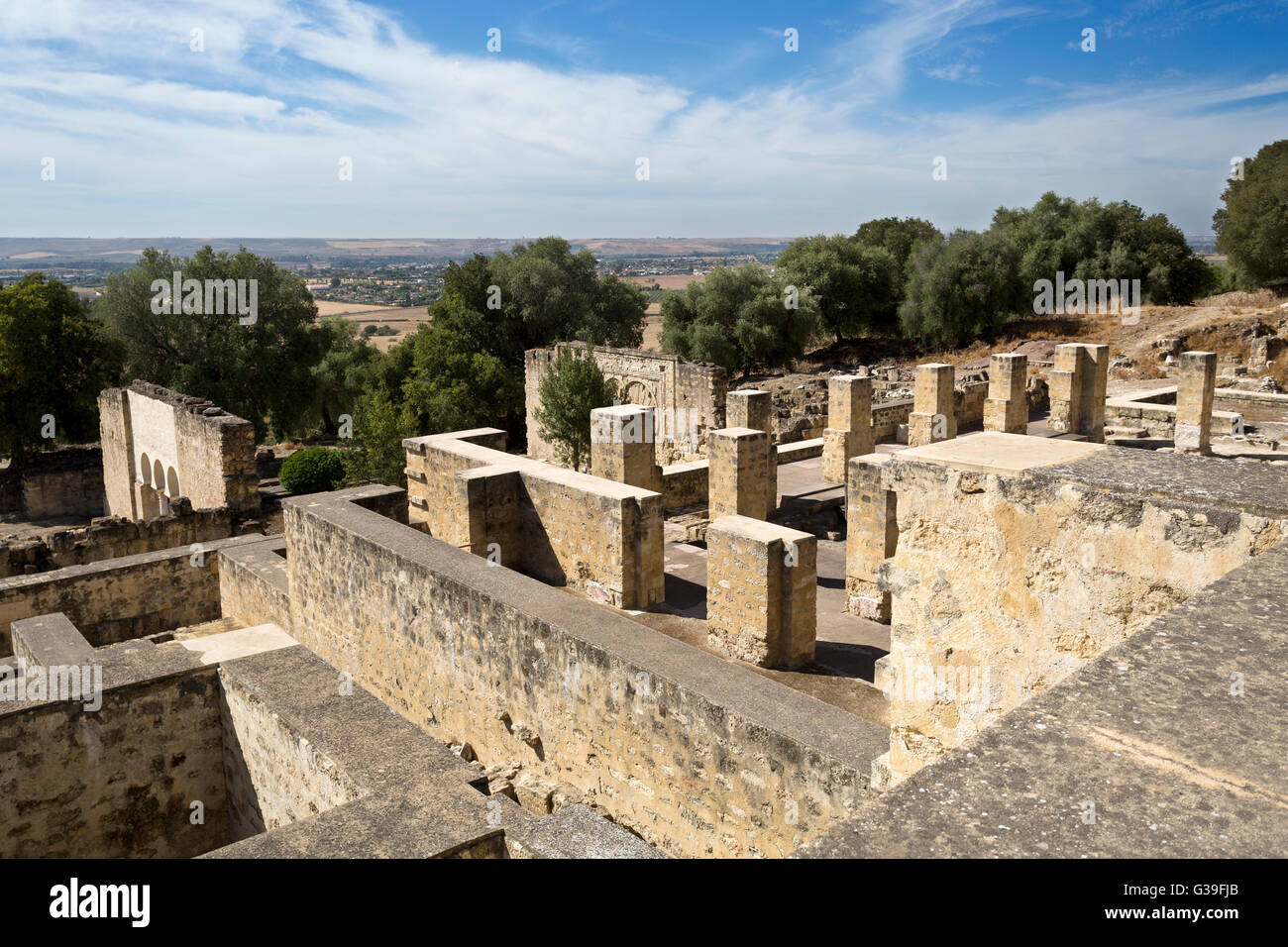 The ruins of Medina Azahara, a fortified Arab Muslim medieval palace ...