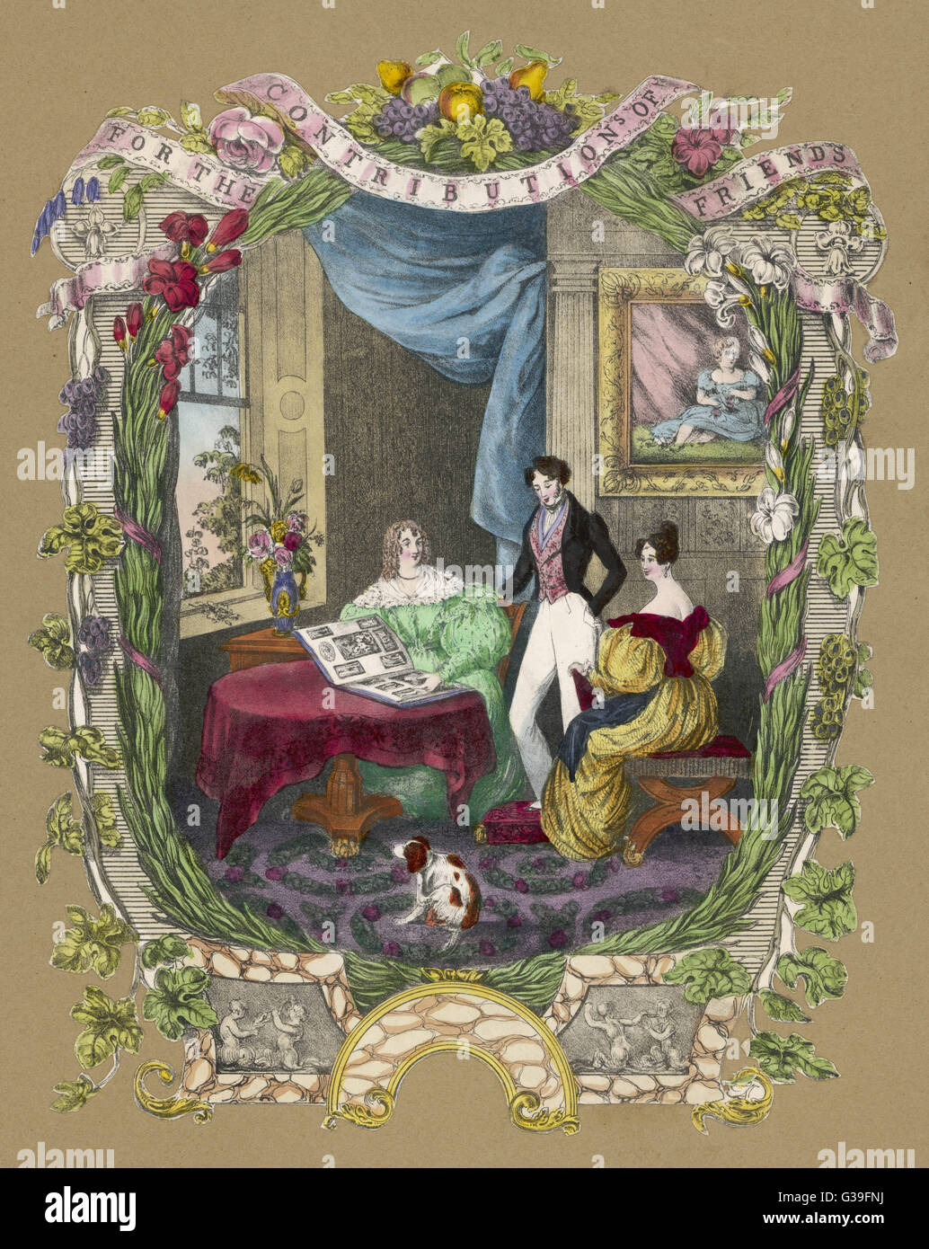 Family at Home - circa 1835 Stock Photo - Alamy