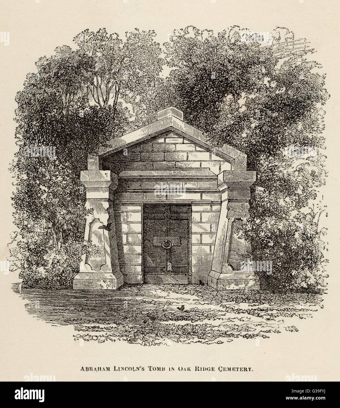 Silhouette Of Abraham Lincolns Tomb Walk In Abraham Lincoln's