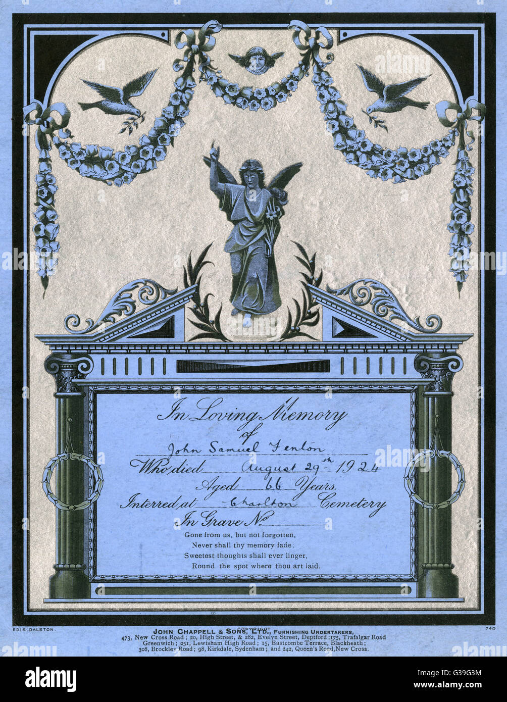 Mourning card hi-res stock photography and images - Alamy