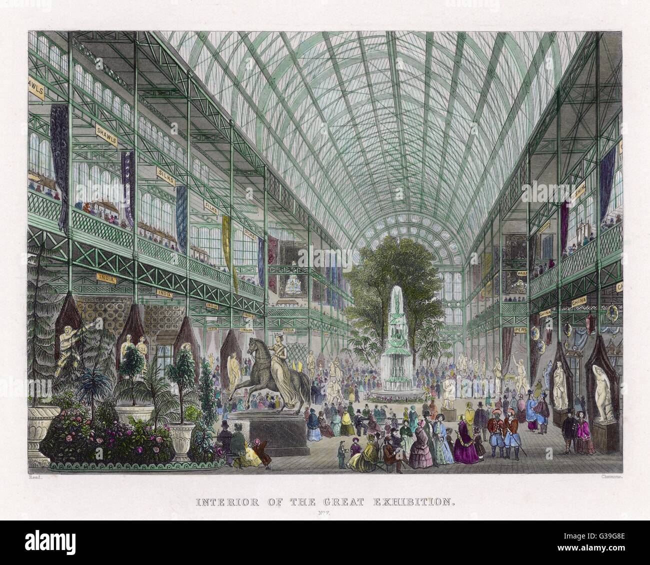 Interior of The Great Exhibition 1851 Stock Photo - Alamy