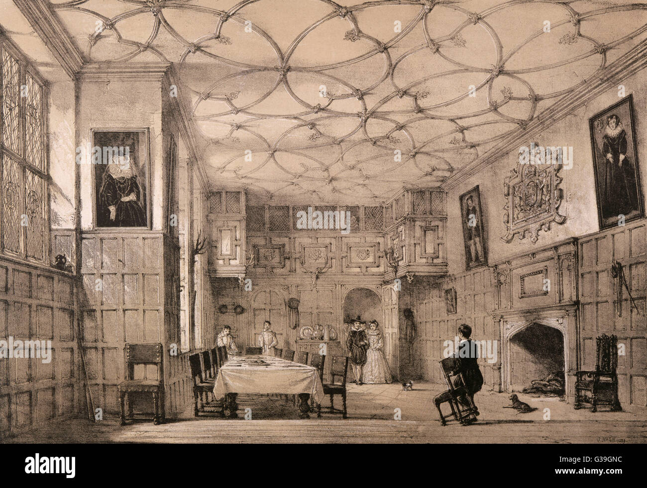 DINING ROOM/FRANKS HALL Stock Photo - Alamy