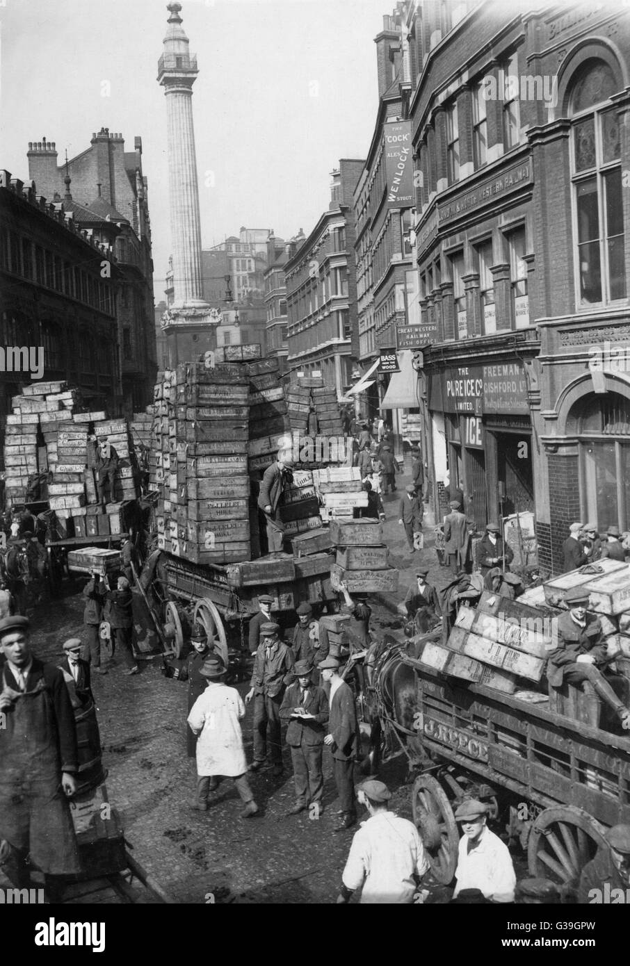 Stacked market Black and White Stock Photos & Images - Alamy