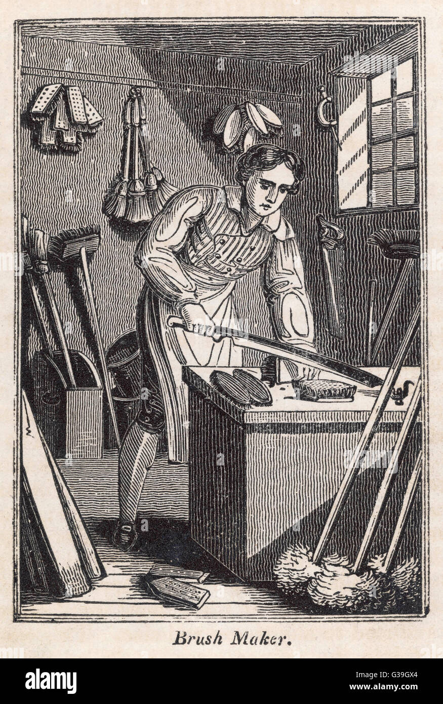 The brush maker making hair brushes hi-res stock photography and images ...