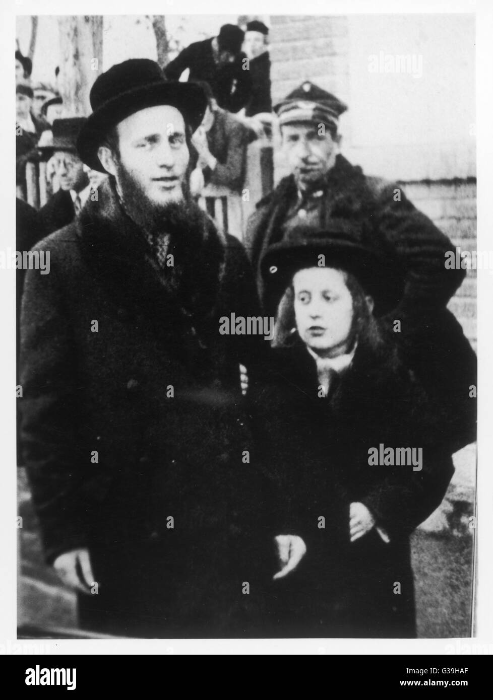 Orthodox Jews in a ghetto in Vienna, Austria. Date: Pre-1914 Stock ...