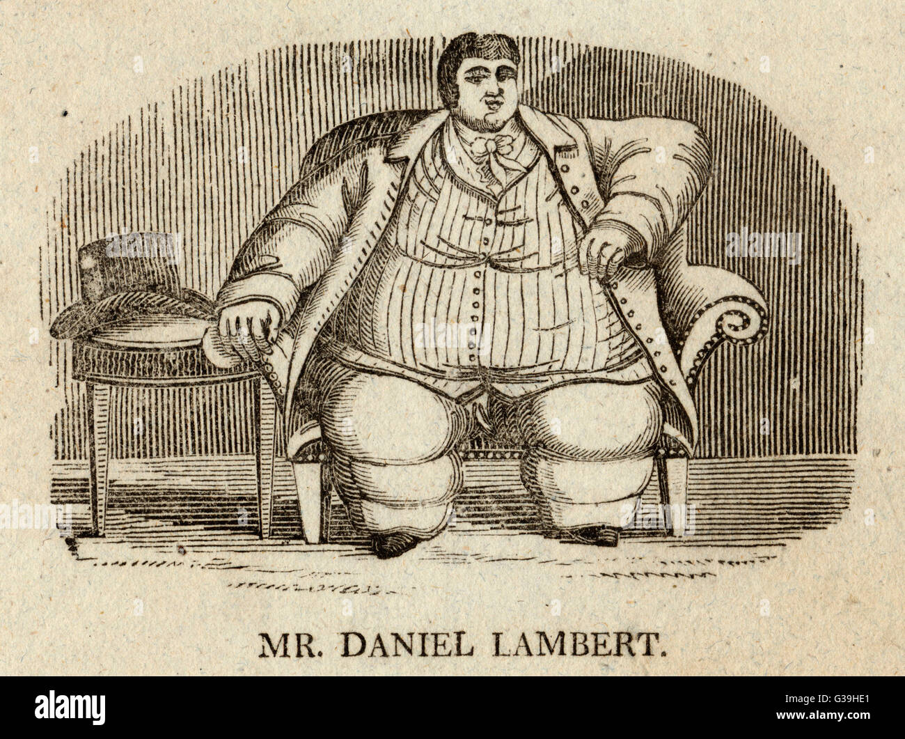 DANIEL LAMBERT fat Englishman Date: 1770 - 1809 Stock Photo - Alamy