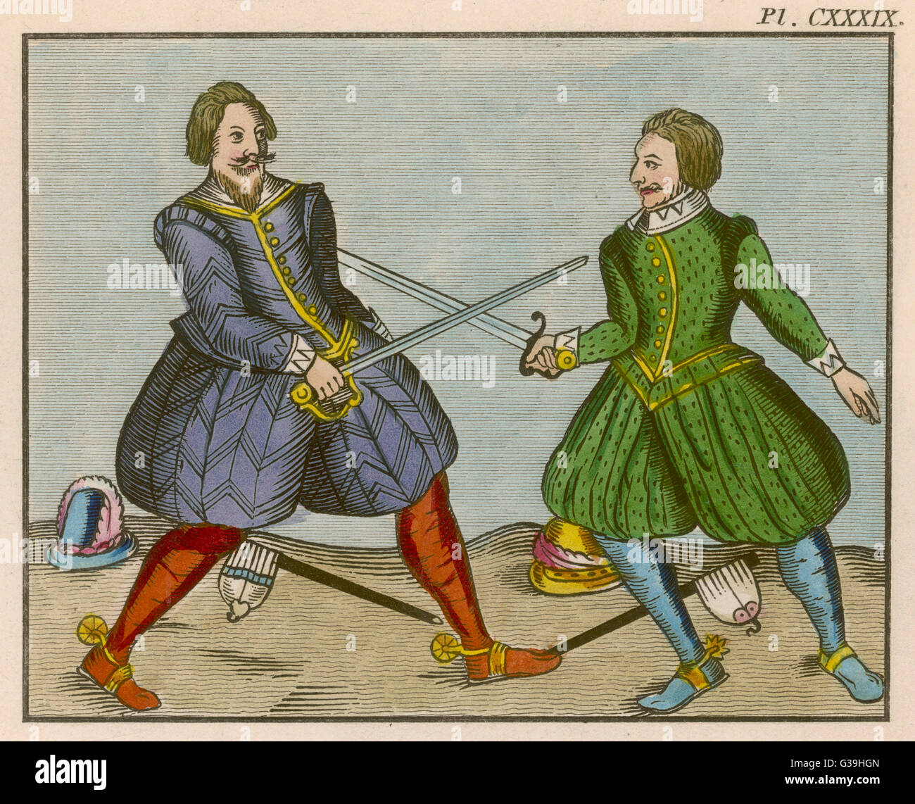 English Gents Duelling Stock Photo - Alamy