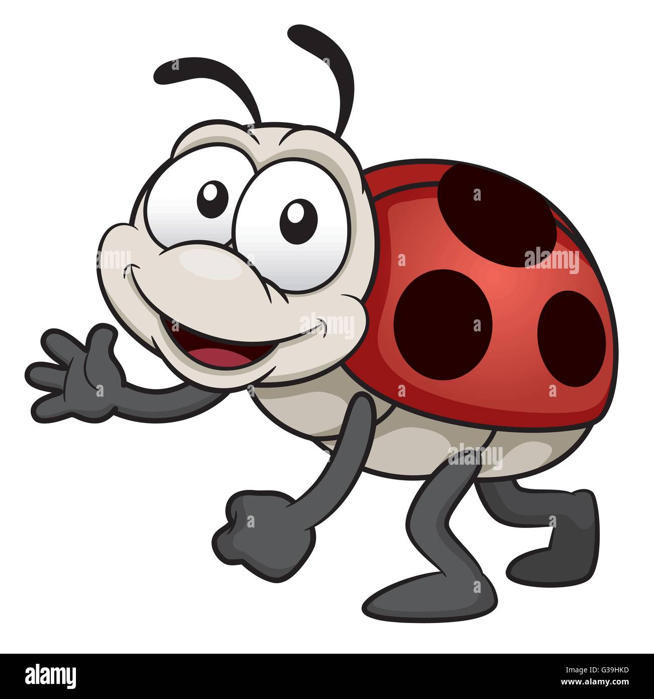 Vector illustration of Cartoon Lady Bug Stock Vector Image & Art - Alamy
