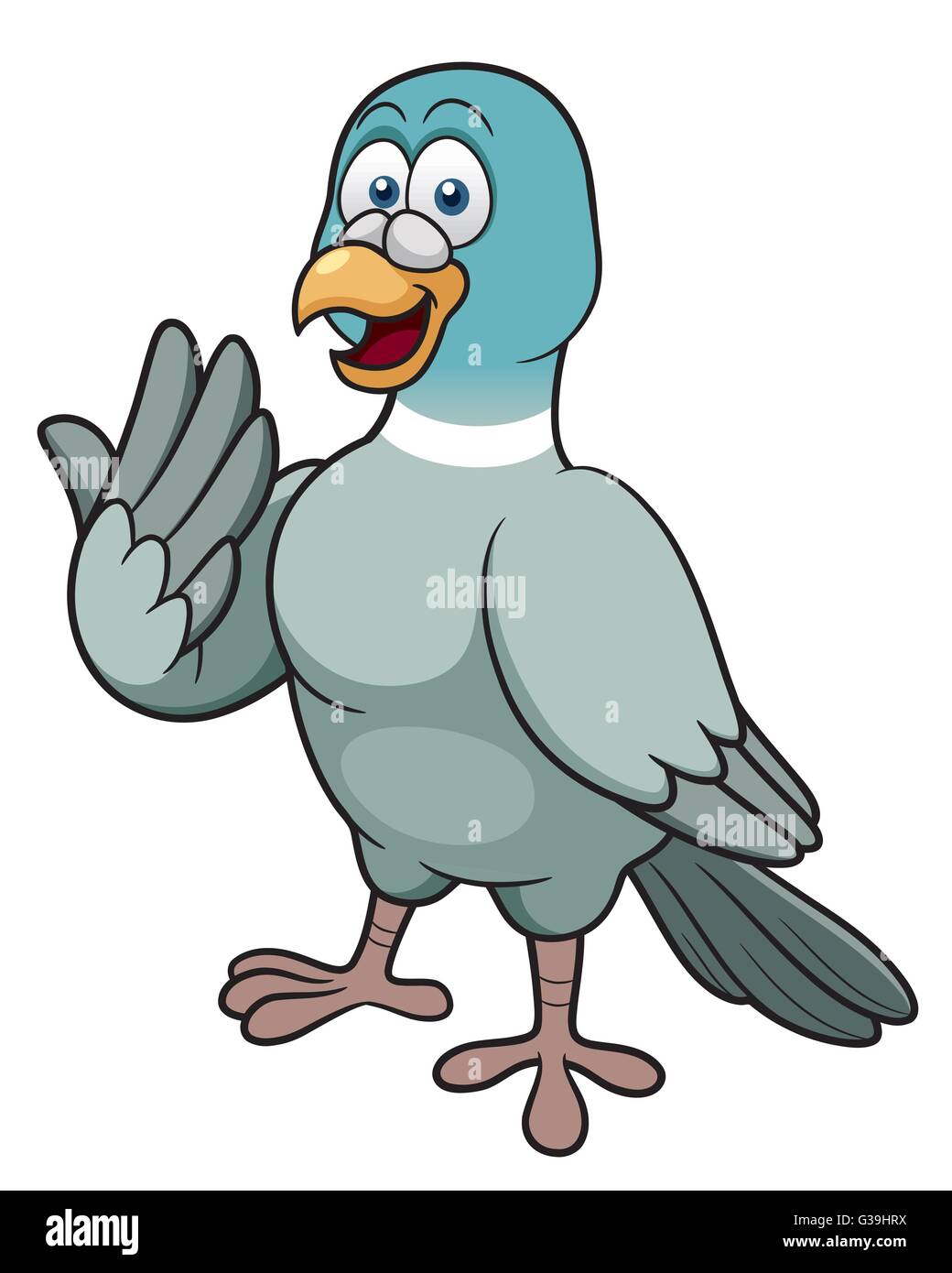 Vector illustration of Cartoon Pigeon Stock Vector Image & Art - Alamy