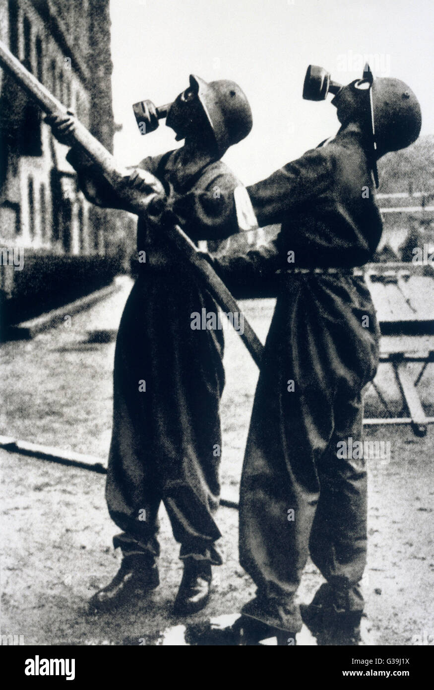 German women train as fire- fighters in the early years of World War ...