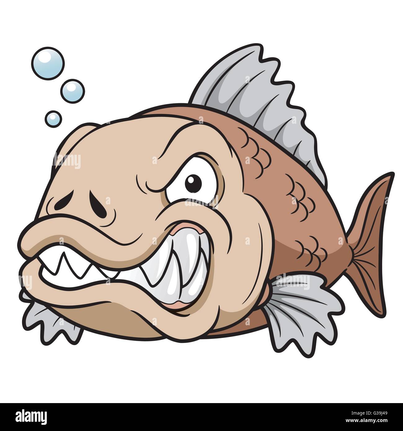 Angry fish cartoon hi-res stock photography and images - Alamy