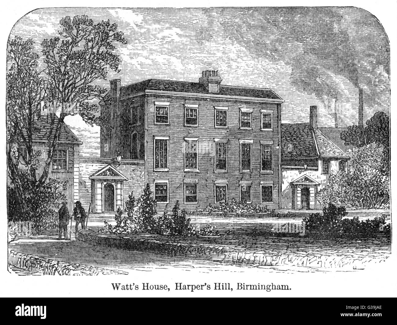 JAMES WATT His house in Birmingham at Harper's Hill, to which he and ...