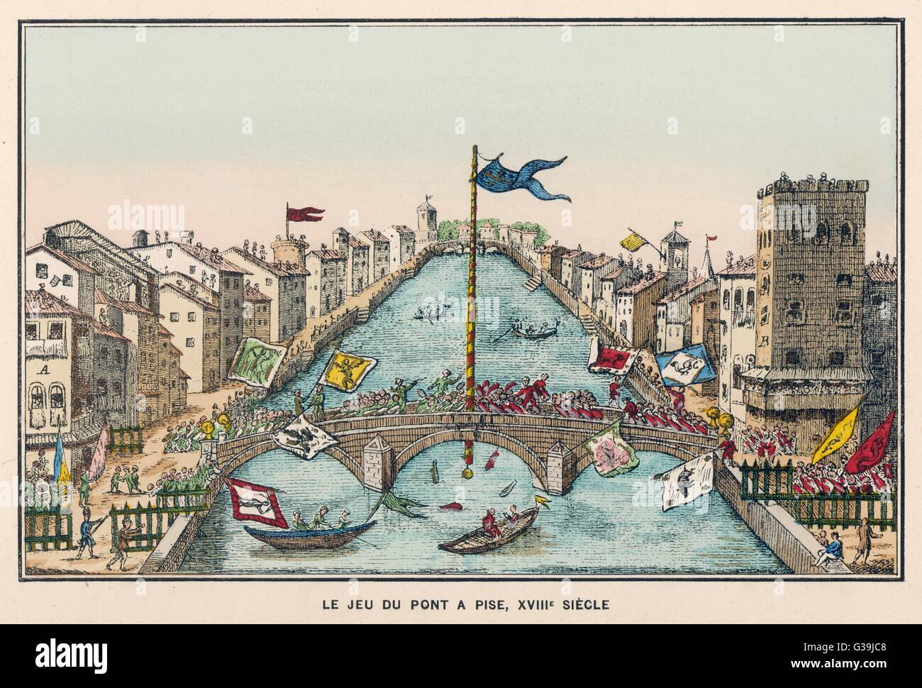 Bridge Fight, Pisa Stock Photo - Alamy