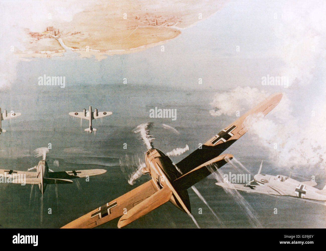 GERMAN FIGHTERS ATTACK Stock Photo - Alamy