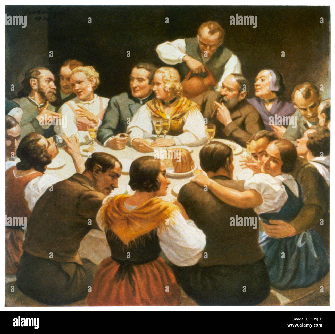 GERMAN ENGAGEMENT PARTY Stock Photo - Alamy