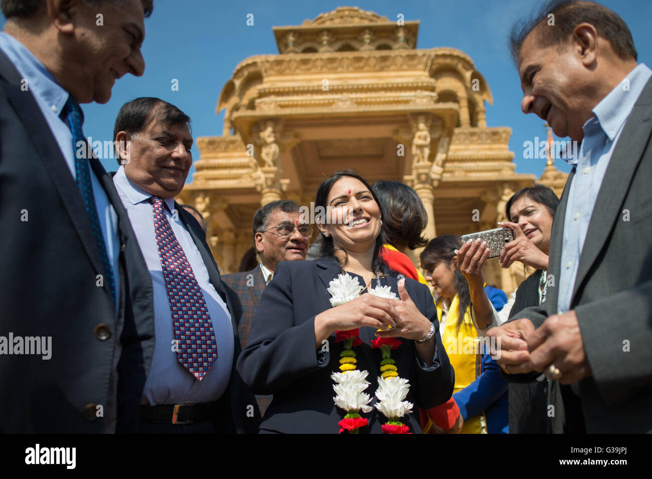 Priti Patel MP visits Shree Sanatan Hindu Mandir Temple in Wembley ...