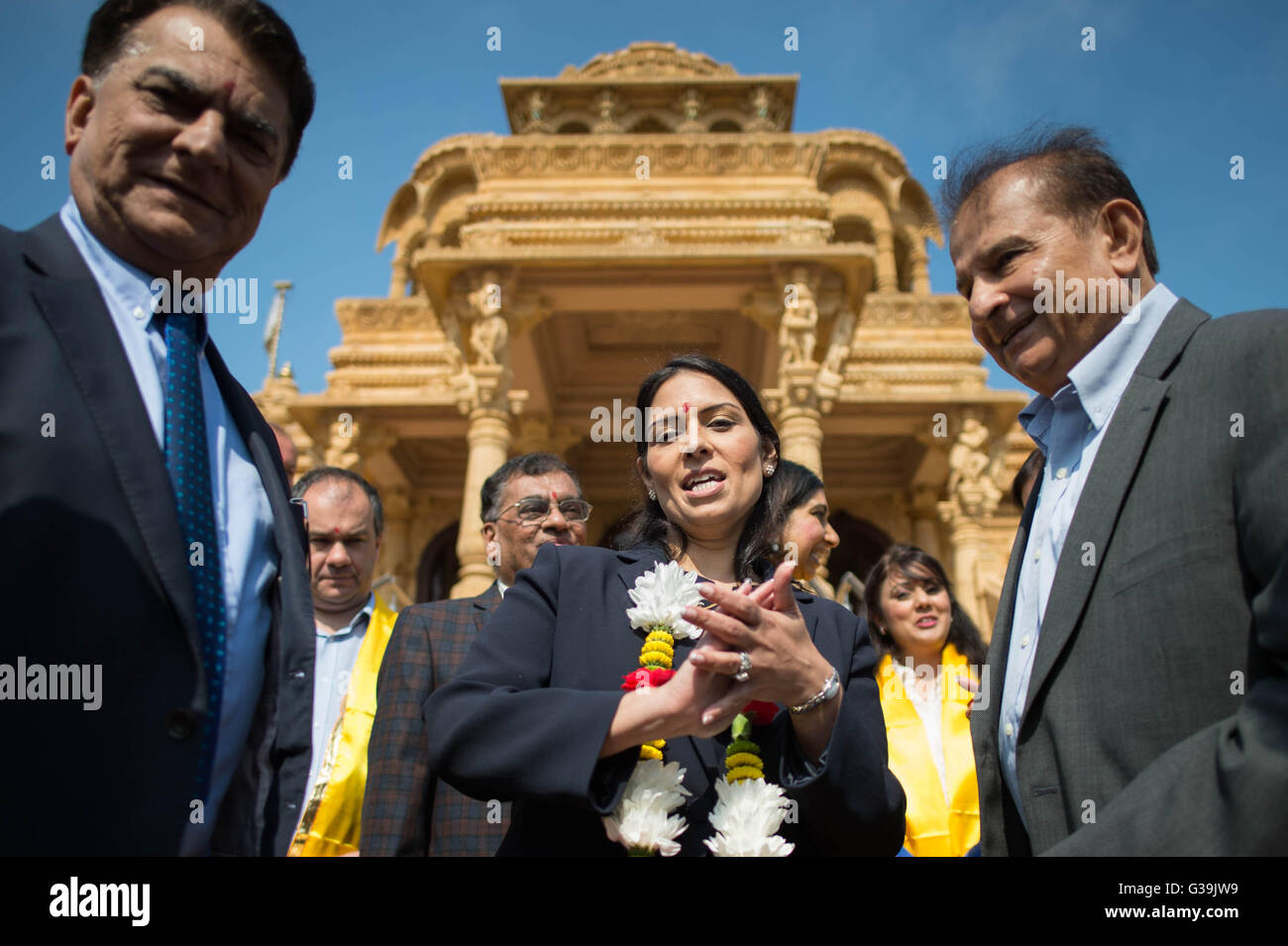 Priti Patel MP visits Shree Sanatan Hindu Mandir Temple in Wembley ...