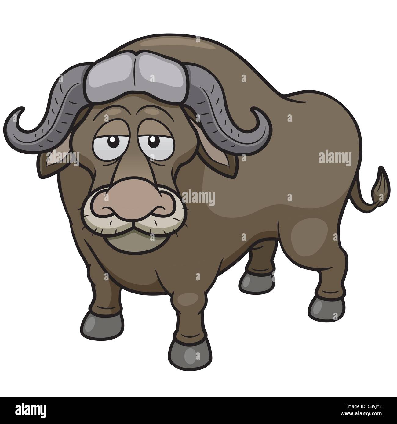 Vector illustration of African Buffalo Cartoon Stock Vector Image & Art ...
