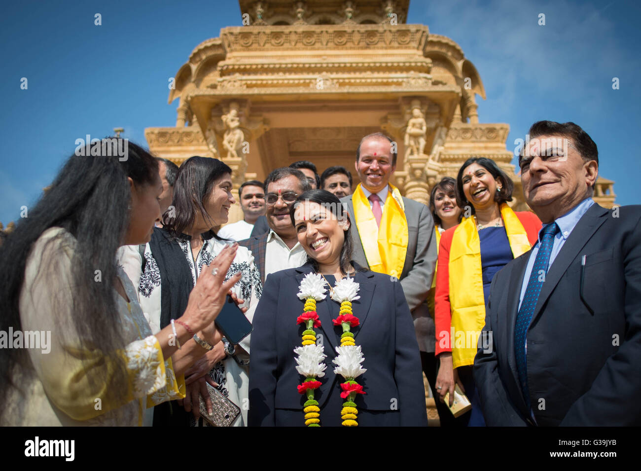 Priti Patel MP visits Shree Sanatan Hindu Mandir Temple in Wembley ...