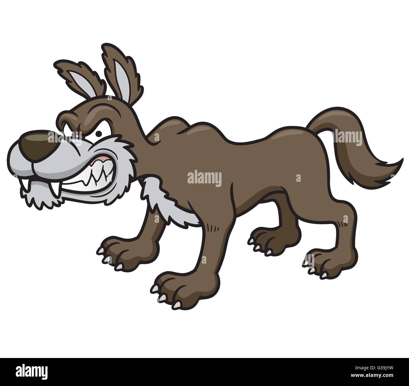 Vector illustration of Wolf cartoon Stock Vector Image & Art - Alamy