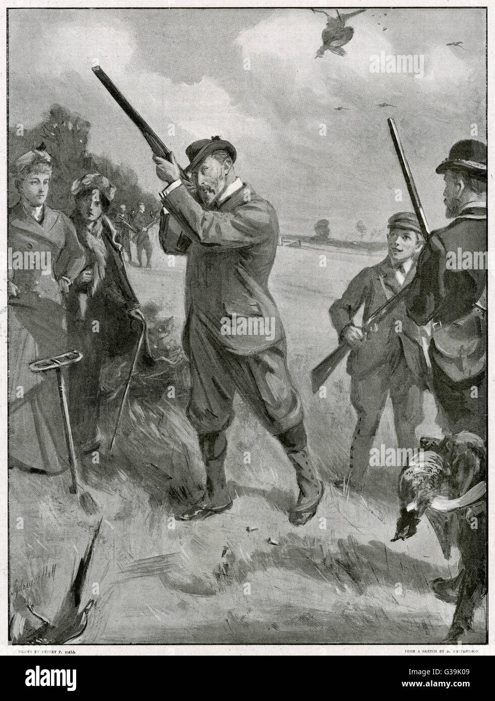 EDWARD VII HUNTING BIRDS Stock Photo - Alamy