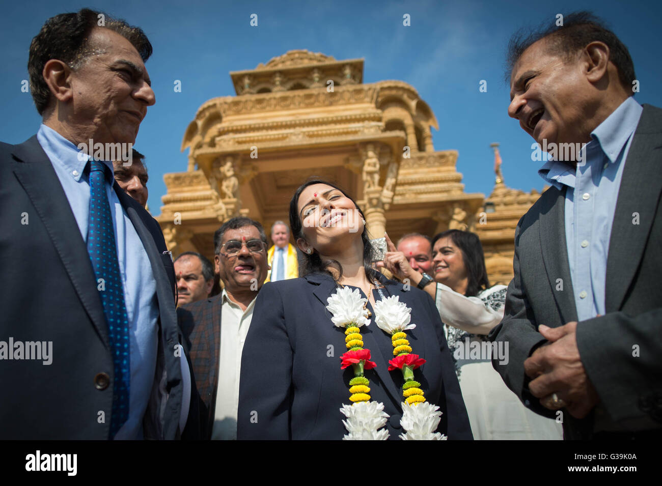 Priti Patel MP visits Shree Sanatan Hindu Mandir Temple in Wembley ...