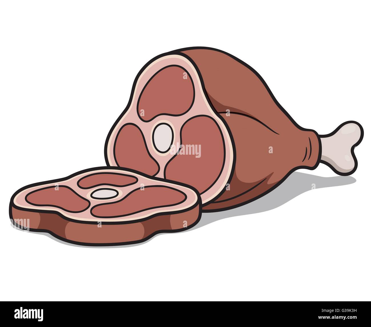 Bacon meat cartoon vector Stock Vector Images - Alamy