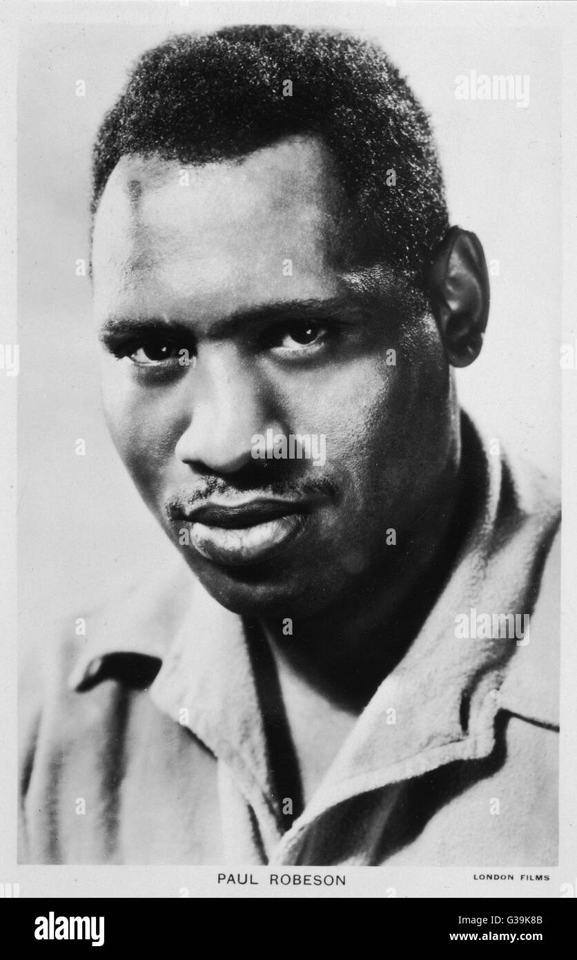 PAUL BUSTILL ROBESON American actor & singer Date: 1898 - 1976 Stock ...