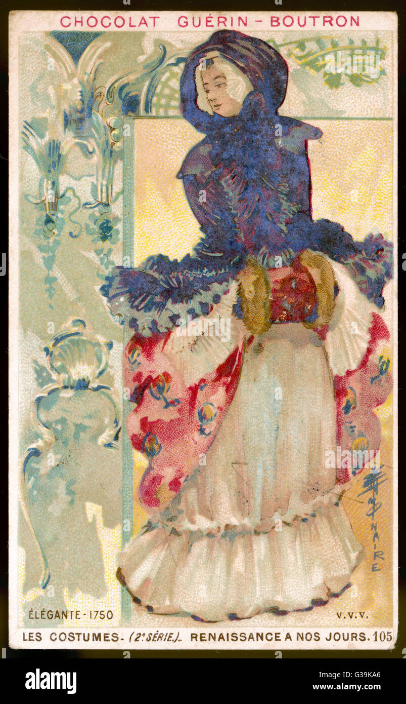 Costume - Women - 1750 Stock Photo - Alamy