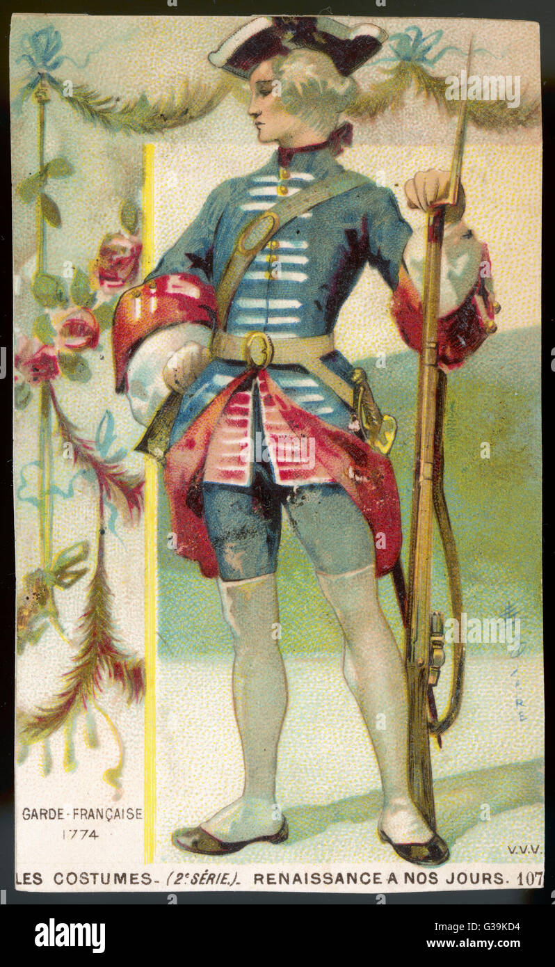 FRENCH GUARD 1774 Stock Photo - Alamy