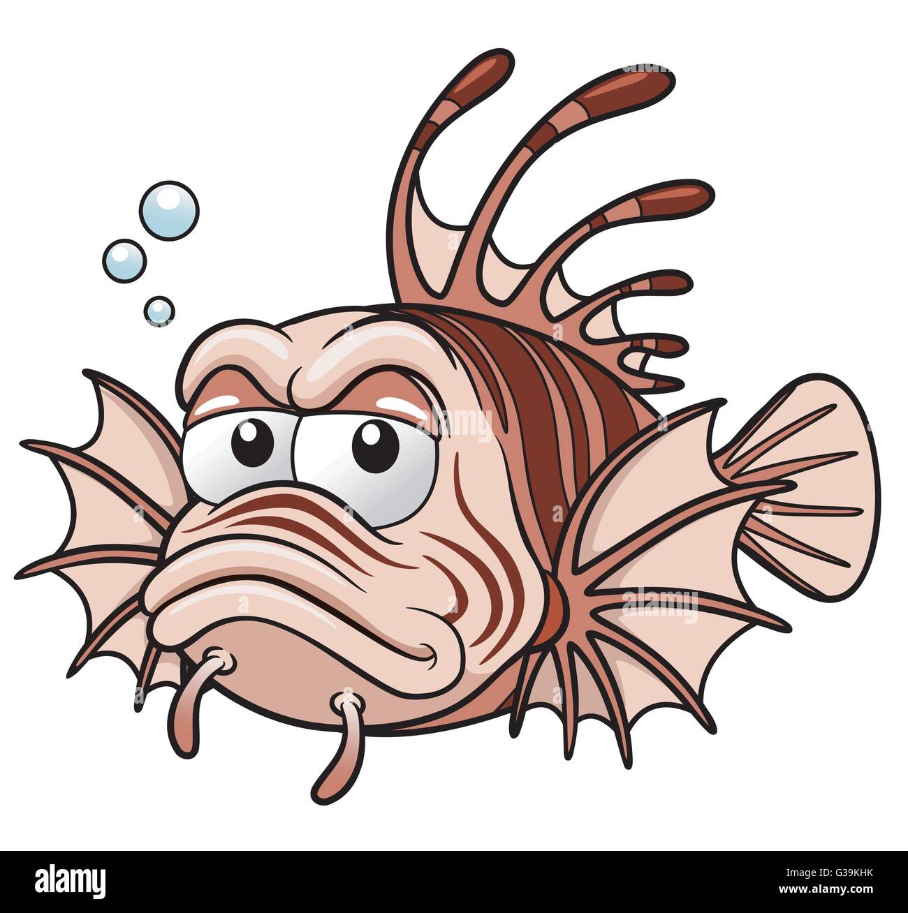 Vector illustration of lionfish cartoon Stock Vector Image & Art - Alamy