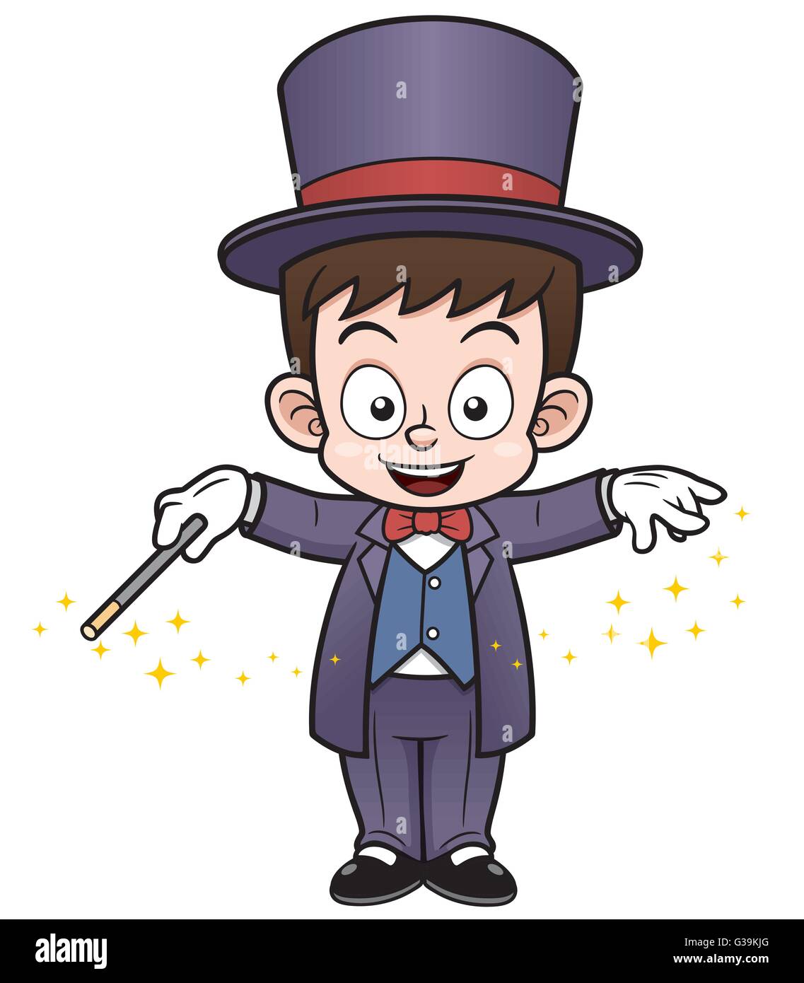 Vector illustration of Boy Magician cartoon Stock Vector Image & Art ...
