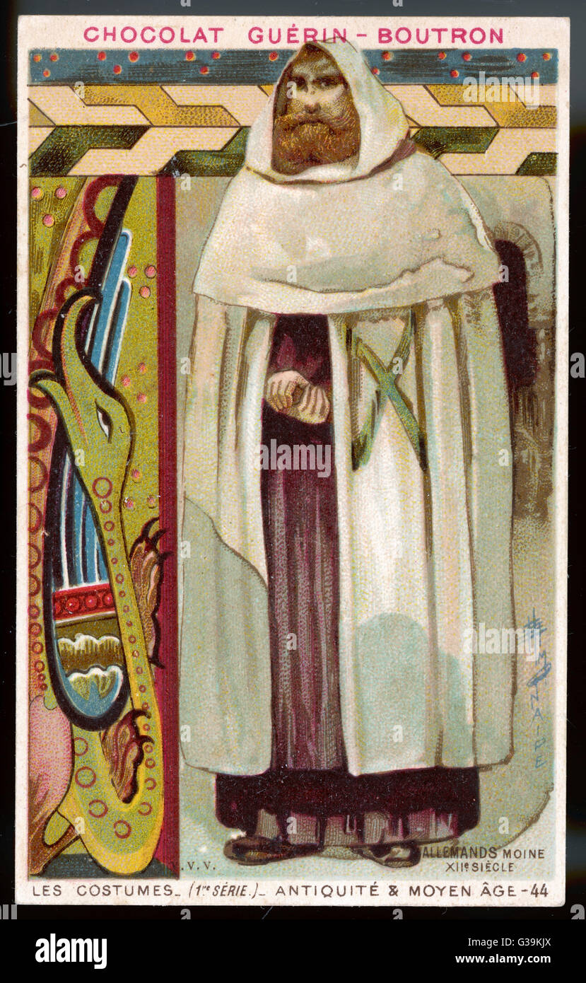 GERMAN MONK/12TH C Stock Photo - Alamy