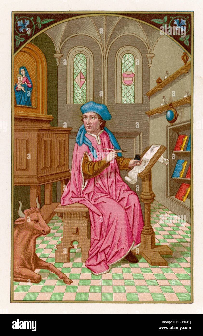 ST LUKE WRITING Stock Photo - Alamy