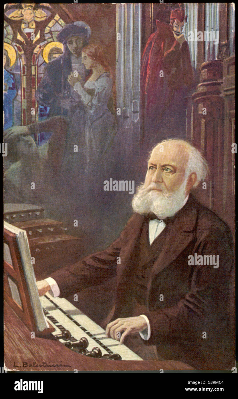 CHARLES GOUNOD French musician and composer depicted composing his ...