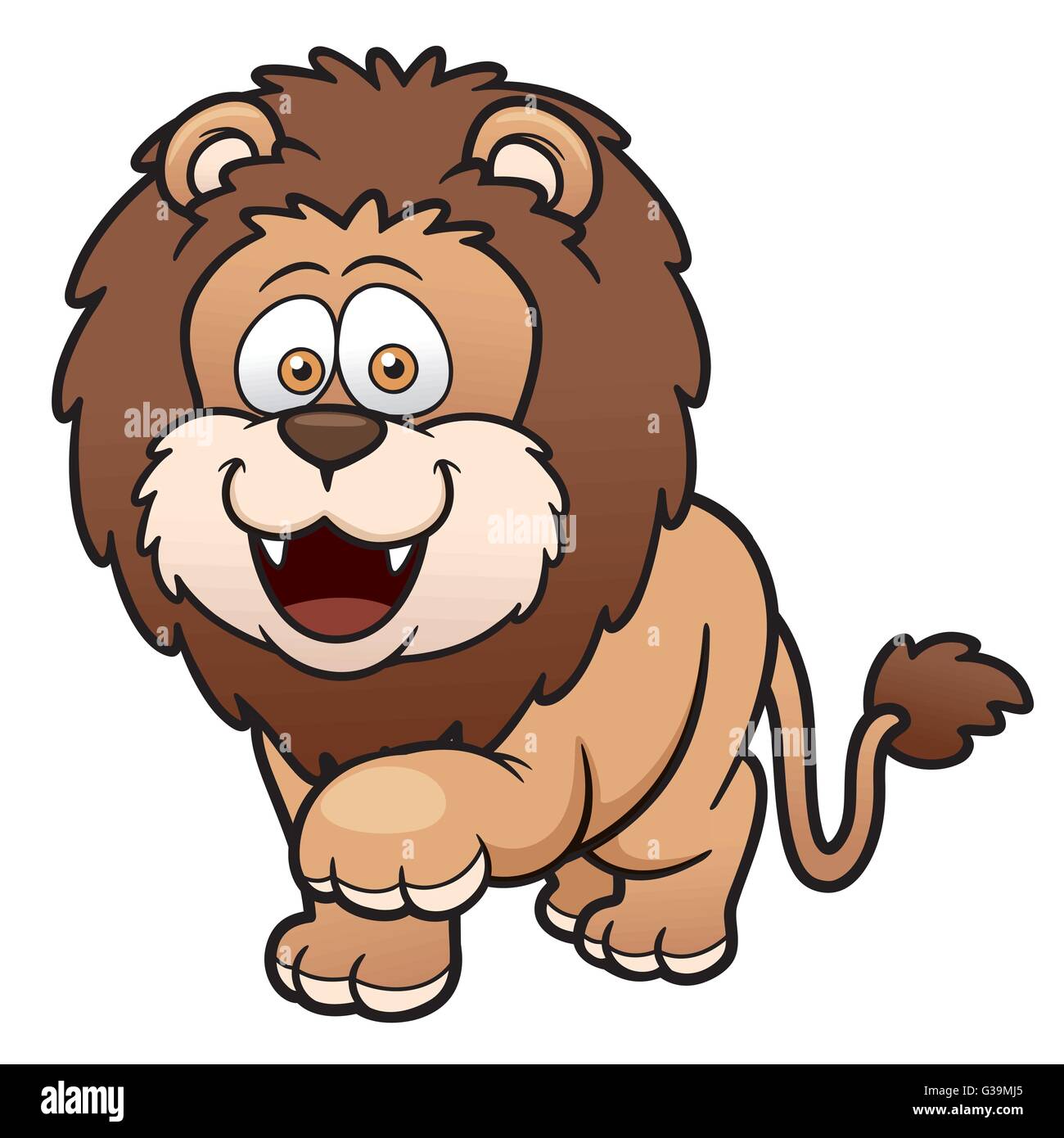 Vector illustration of Cartoon lion Stock Vector Image & Art - Alamy
