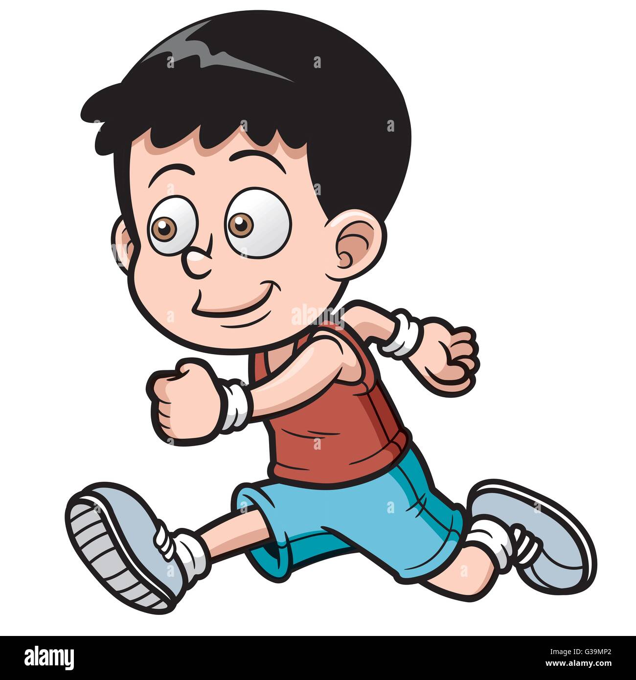 Running Boy Clip Art