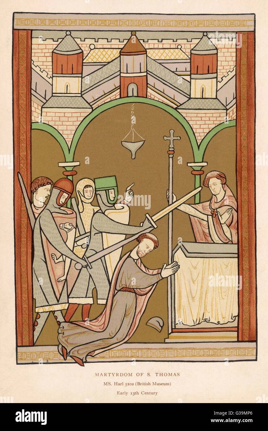 Thomas beckett assassination hi-res stock photography and images - Alamy