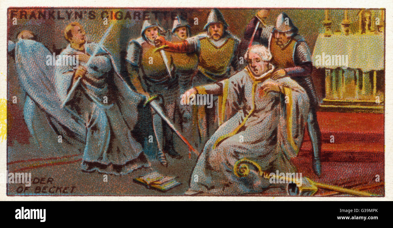 Thomas Beckett assassination Stock Photo - Alamy