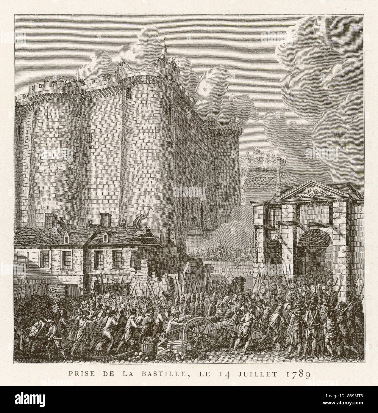 Fall of the Bastille, Paris - French Revolution Stock Photo - Alamy