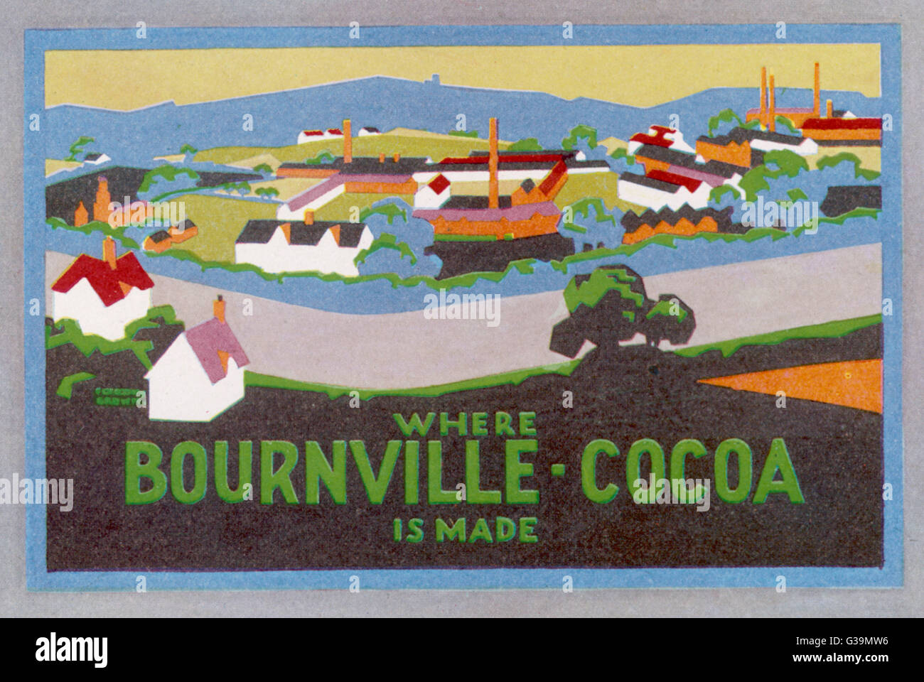 BOURNVILLE COCOA POSTER Stock Photo - Alamy